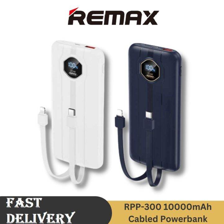 Remax RPP-300 Pinjur Series 10000mAh Fast Charging Cabled Power bank ...