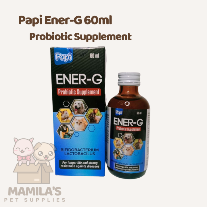 Probiotic for Pets Papi Ener-G Syrup 60ML Dogs Cats Rabbits | Lazada PH