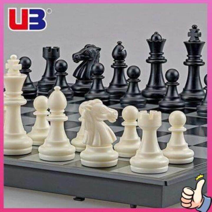 chess board tournament size UB AIA Chess Large magnetic black and white ...