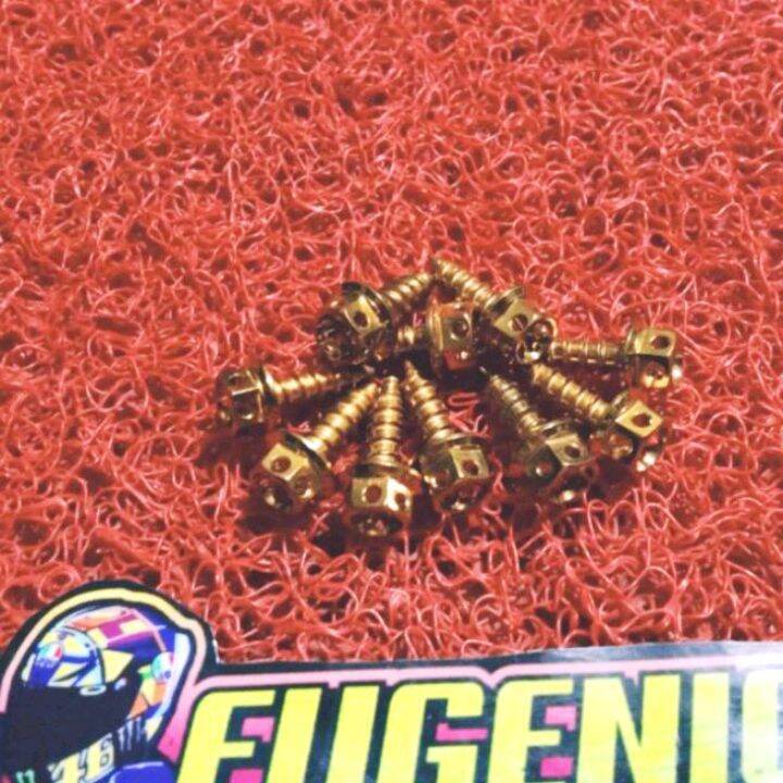 Body bolts for motorcycle legit Heng gold bolts (gold) sold per piece ...