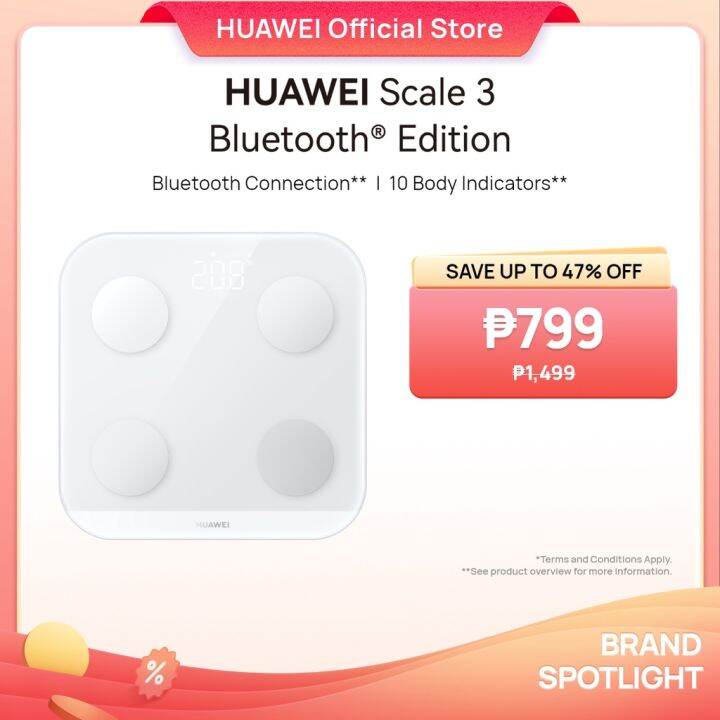 ⊿HUAWEI Scale 3 Bluetooth® Edition Smart Fat BMI Body Scale 10 Body ...