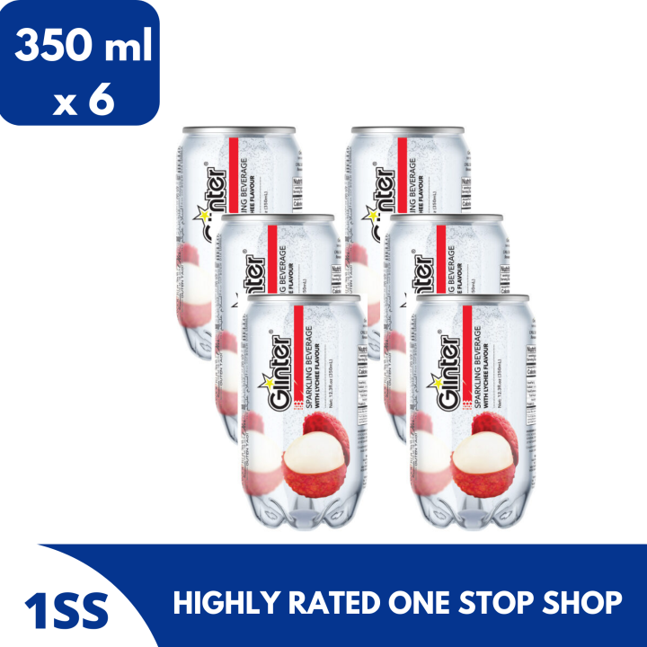 Glinter Soft Drink Lychee, 350ml set of 6 | Lazada PH