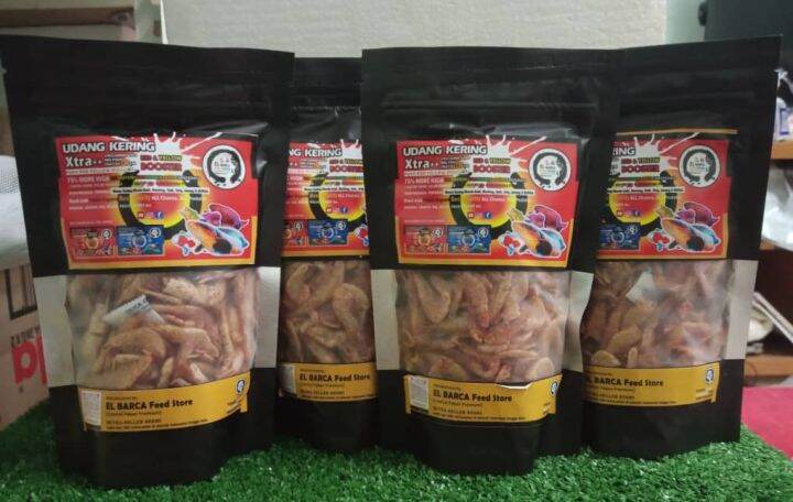Udang Kering Xtra Red Yellow Booster, Makanan Ikan Channa, Flowerhorn ...