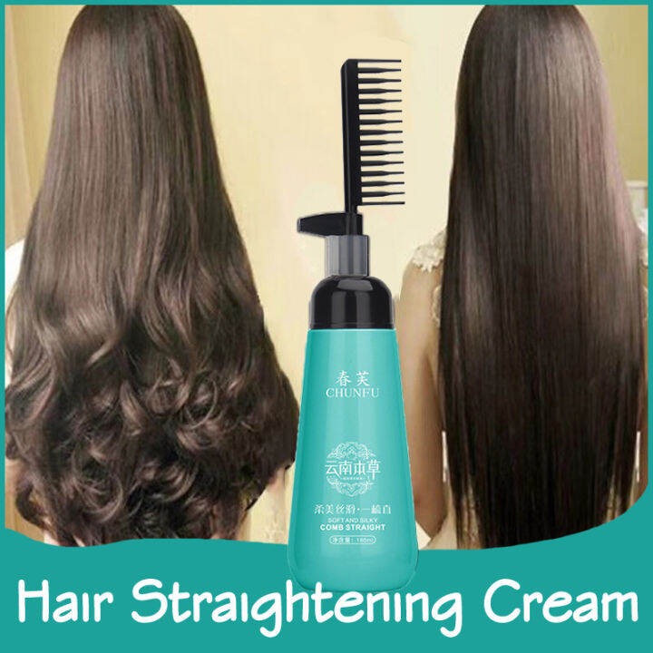 Hair Straightener Cream With Comb Rebonding straight hair cream Keratin ...