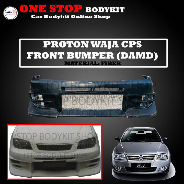 PROTON WAJA FRONT BUMPER (DAMD) FIBER(FIBERGLASS)SKIRT LIP BODYKIT | Lazada