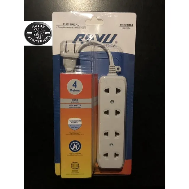 universal wall power socket ROYU Extension Cord SET 2 3 4 Gang ...