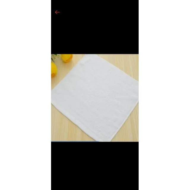 COD A PACK OF 12 WHITE SQUARE TOWELS | Lazada PH