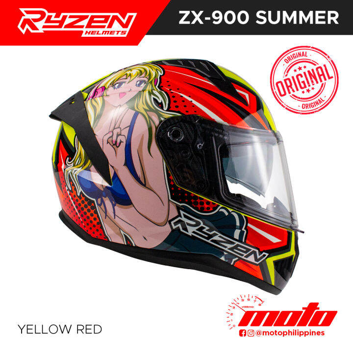 RYZEN ZX-900 Summer Dual Visor Full Face Helmet | Lazada PH
