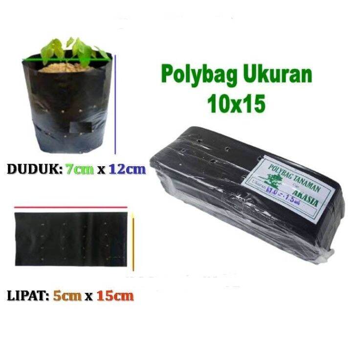Polybag hitam tanaman bibit 10 cm x 15 cm ISI 20 PCS | Lazada Indonesia