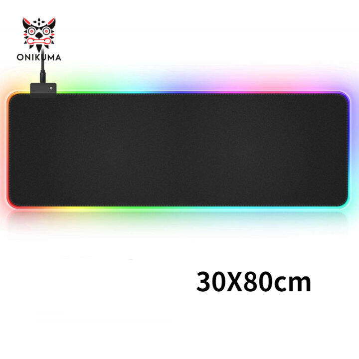Onikuma Alas Mouse Gaming RGB, Ukuran Besar Warna-warni Bercahaya untuk ...