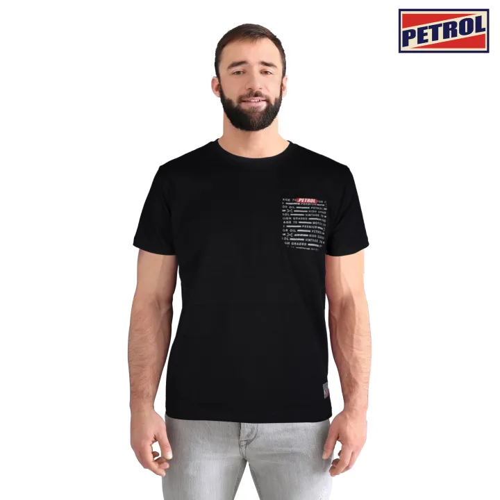 Petrol Men's Basic Tees Slim Fit 13217-U (Black/Gray) | Lazada PH