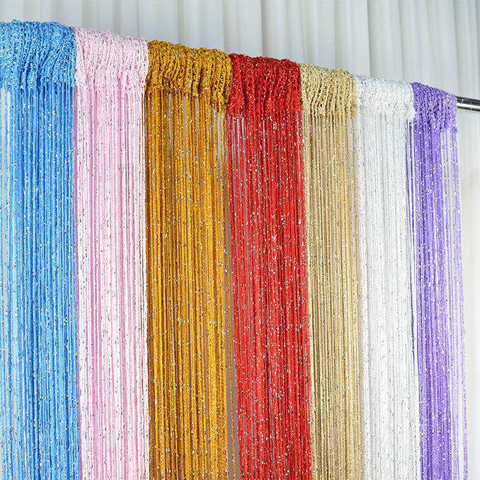 JMD Glittering Curtain Plain String Curtain Home & Party Decoration ...