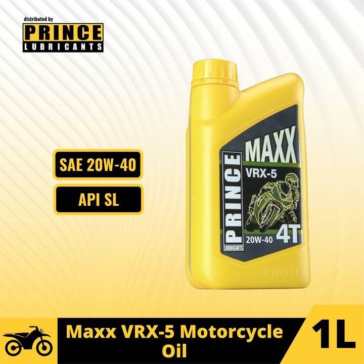Prince MAXX VRX 5 Premium 4T Motorcycle oil SAE 20W50 and 20w40 API ...
