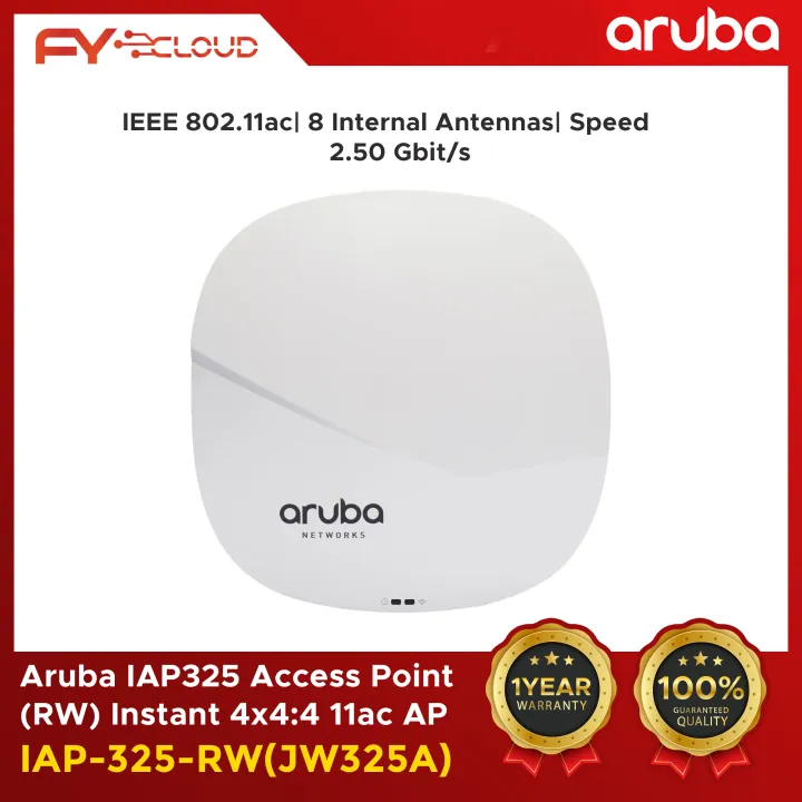 Aruba|HPE JW325A - Aruba IAP325 Access Point|Aruba Instant IAP-325 (RW) 802.11n/ac Dual 4x4:4 MU ...