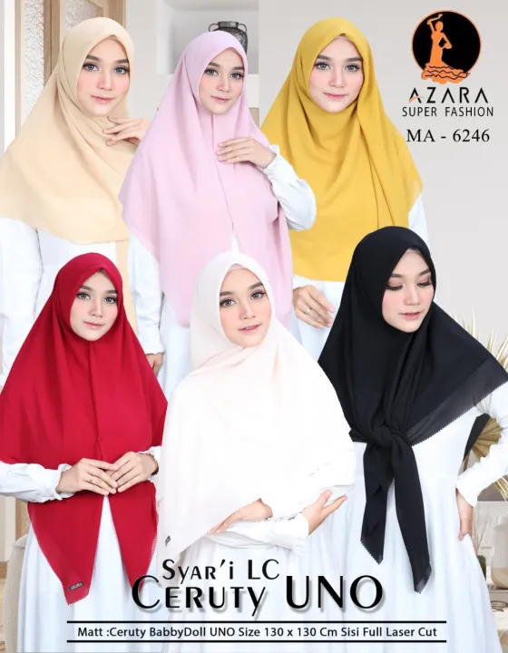 Azara Hijab Syari LC UNO ( JUMBO ) | Lazada Indonesia