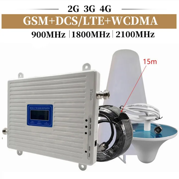 70db Mobile Tri-band 2G/3G/4G LTE cellular Range Extender With 15 meter ...
