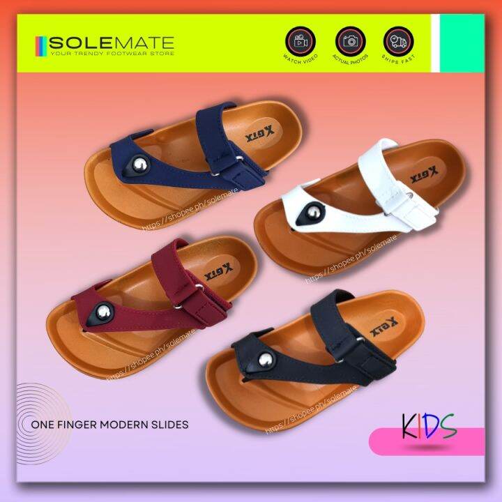 【KIDS 30-35】MODERN ONE FINGER SLIPPER SLIDES FOR KIDS | Lazada PH
