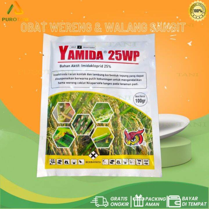 Insektisida Obat Wereng Walang Sangit Sundep Yamida 25WP 100Gram ...