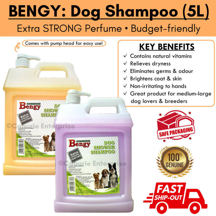 BENGY: Extra Strong Perfume Dog Shower Shampoo (5L) - POWDER MALUX ...