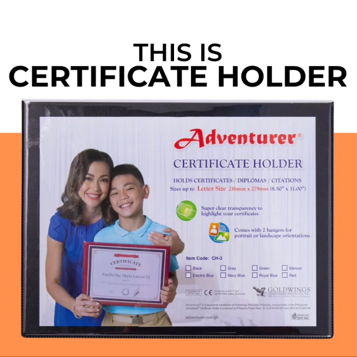 Certificate Holder Adventurer/Joy brand Certificate Holder Letter, A4 ...