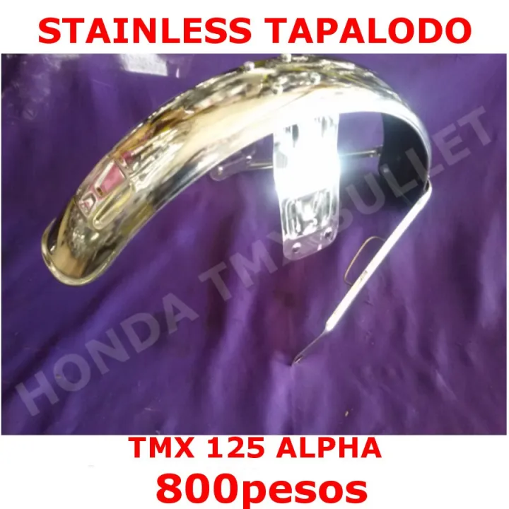 TMX 125 Alpha Front Fender, Tapalodo Harap Stainless for 17 Rim Only ...