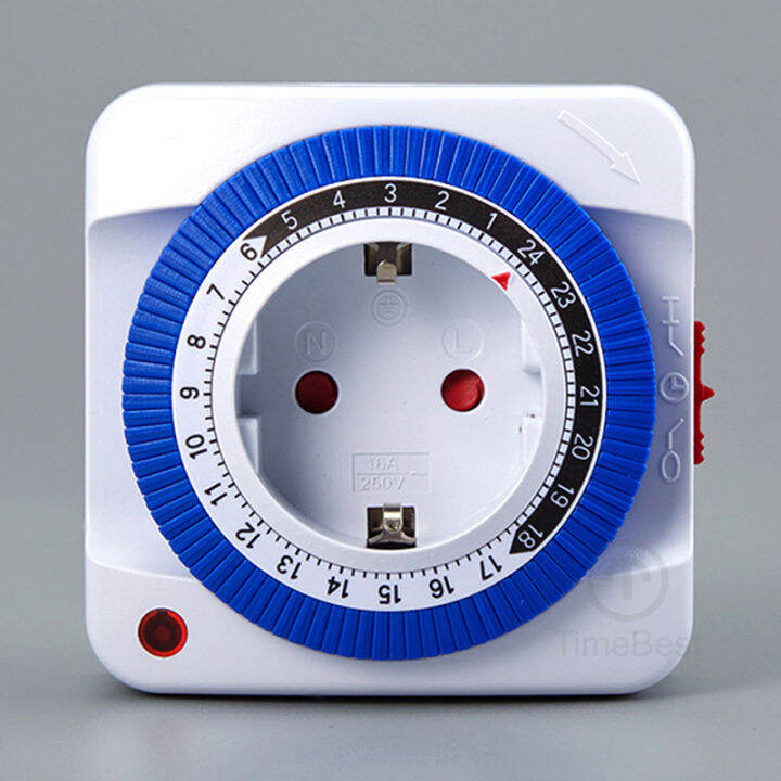 1Pc Switch Timer Plug in Mechanical Grounded Smart Countdown loop Switch Socket | Lazada.co.th