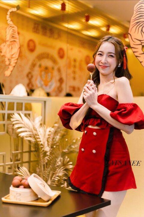 TATSANEE เซตสุดเสื้อครอบกับกางเกงกระโปรงเอวสูง | Lazada.co.th