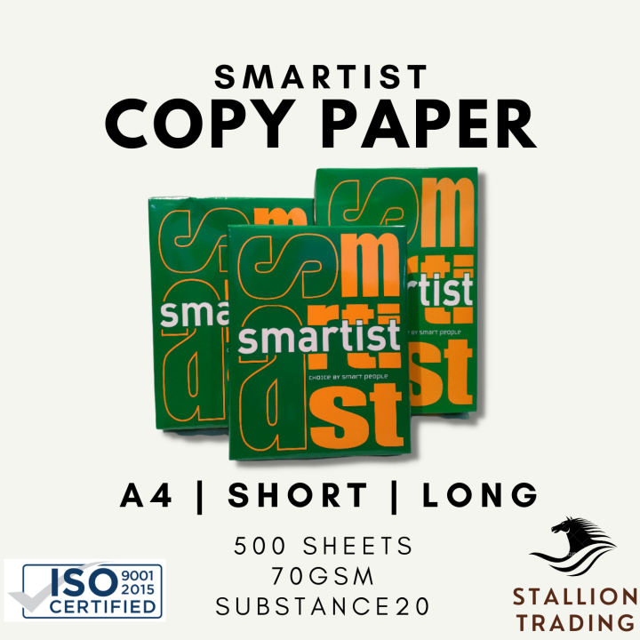 [Smartist] Short / Long / A4 - Copy Paper / Bond Paper 70GSM 500 SHEETS ...