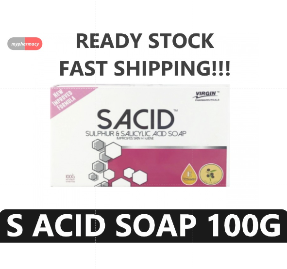 S ACID SACID SULPHUR & SALICYLIC ACID SOAP 100G [EXP 30.09.2025] | Lazada