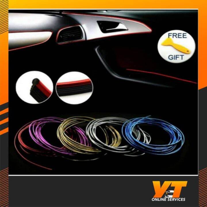CAR STRIP GRID DECORATION LINE WIRE STICKER Lining (5 METER🎉🎉🎉) | Lazada