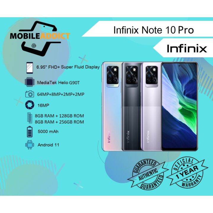 Infinix Note 10 Pro NTC, 1 year official warranty | Lazada PH