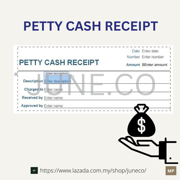 PETTY CASH RECEIPT RESIT TUNAI KECIL 小额现金收据 | Lazada