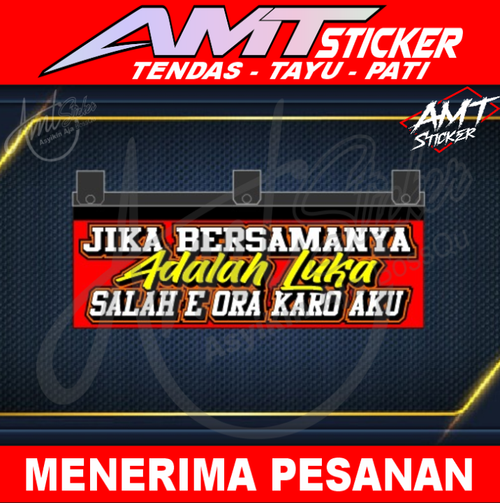 [Reflektif/Nyala] Sticker + Karpet Ukuran 70x20 (Bisa Custom Desain ...