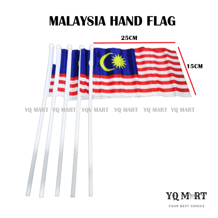 28X15CM Malaysia Hand Flag 5IN1/ Johor Hand Flag 5IN1/ Bendera Malaysia ...