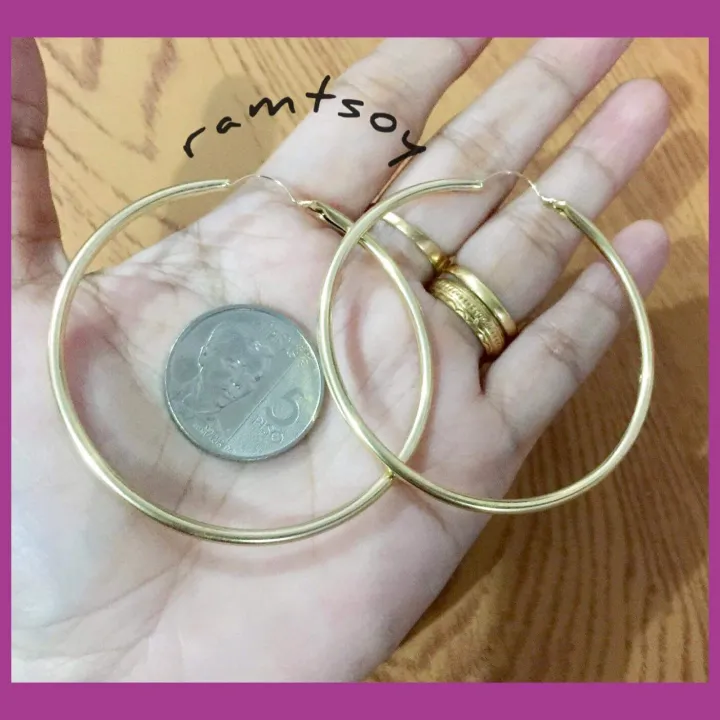 10k pure gold filled big loop earing (14/20) | Lazada PH