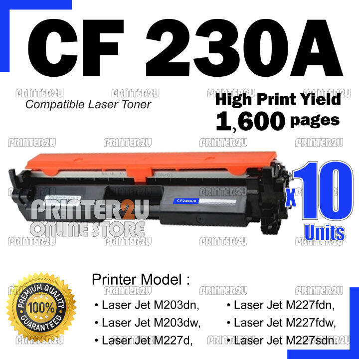 10x Compatible to Cartridge 230 CF230A 230A 30A CF230X CF232A For HP ...
