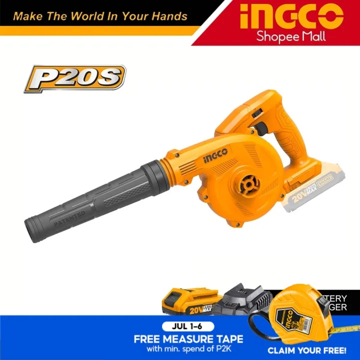 Ingco CABLI200181 20V Lithium-Ion Blower Dust Extractor P20S Powershare ...