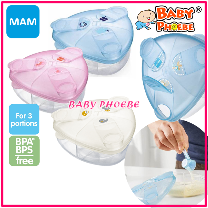 MAM Baby Milk Powder Container Box - 3 Compartments (1pc) Baby Phoebe ...