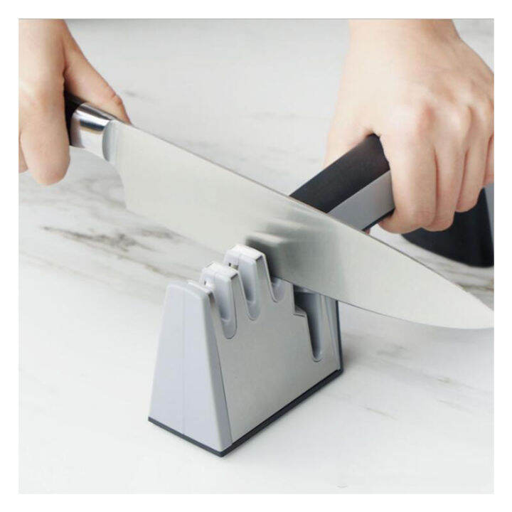 Knifes Sharpener 4 in 1 Diamond Coated Fine Ceramic Rod Knifes Shears ...