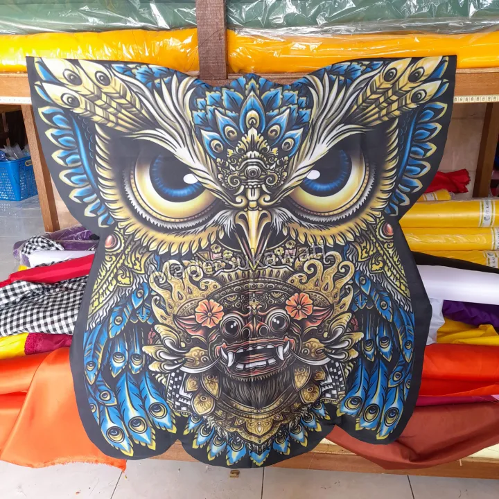 Layangan Burung celepuk printing Barong bali knock down layang bali ...