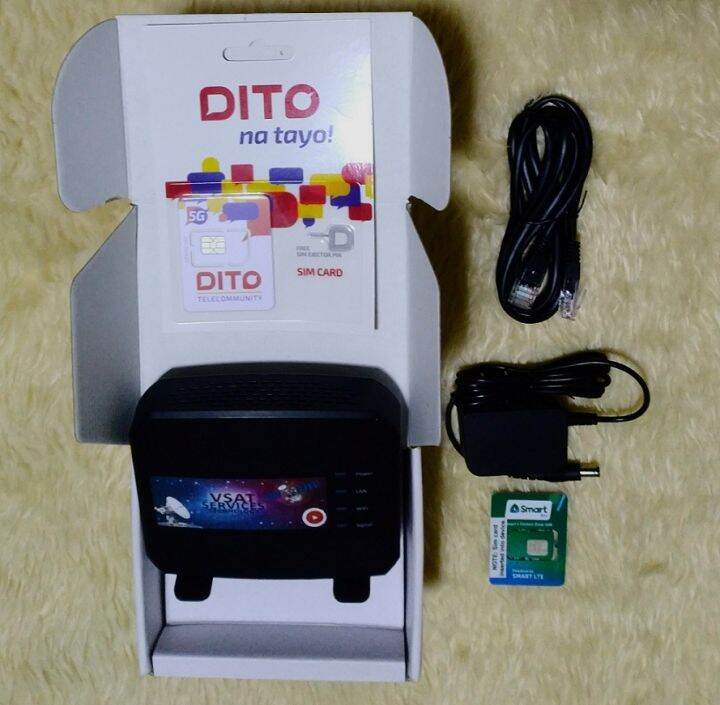 DITO Sim with load + Bnew FX ID3 Modem Router Openline + Smart LTE Sim ...
