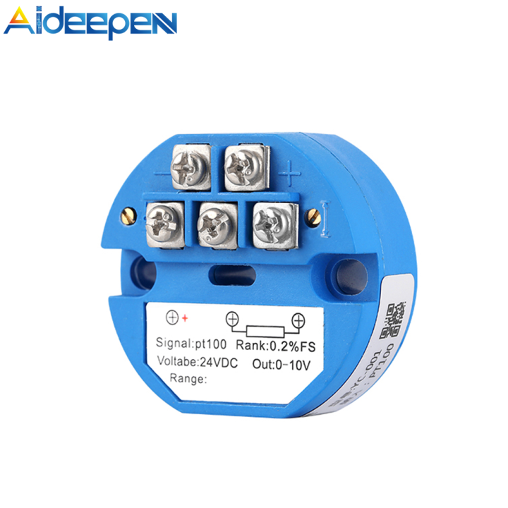 Aideepen PT100 Temperature Sensor Temperature Transmitter Isolated Detector Module -40~ 120 ...