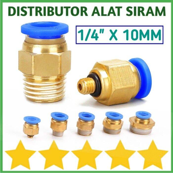 FITTING PNEUMATIC SLIP LOCK 1/4 X 10MM DRAT LUAR MALE SELANG PU 10 MM | Lazada Indonesia