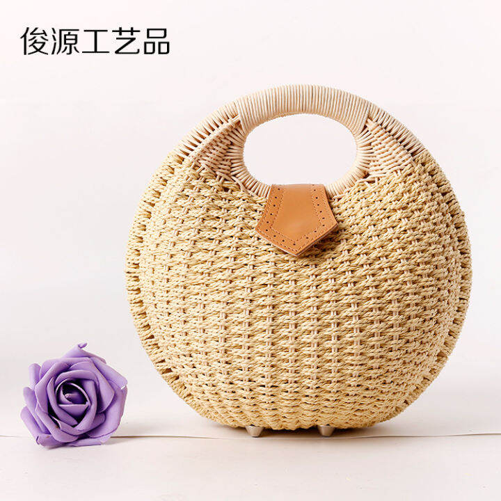 2023 Beg Jerami Baru Beg Wanita Pantai Rotan Beg Tangan Membekalkan ...