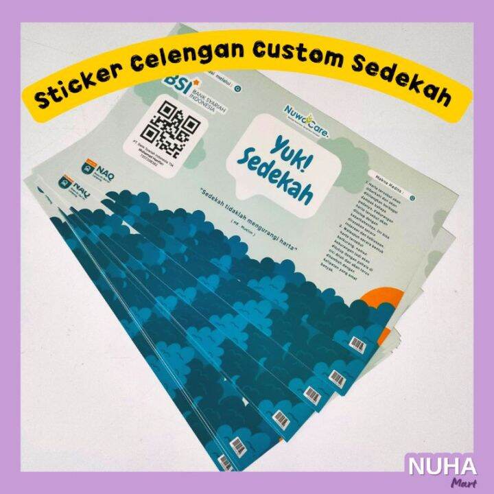 Sticker Custom Kencleng Infaq Sedekah Wakaf Masjid Musholla Stiker ...