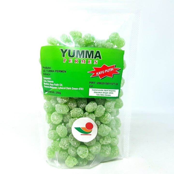YUMMA PERMEN KAYU PUTIH 250gr | MINYAK CANDY MANIS KERAS RASA BUAH ...