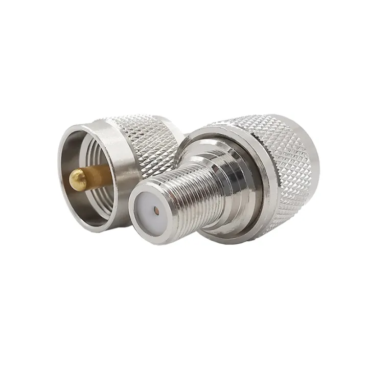 1ชิ้น Uhf Pl-259 Pl259ปลั๊กตัวผู้กับ F แจ็คตัวเมีย Rf Coaxial Coax อะแด ...