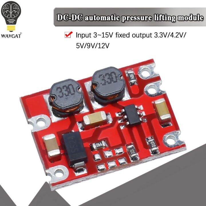 600MA DC-DC Automatic Buck Boost Power Module Step Up and Down Board Input 3V-15V Output 3.3V/5V ...