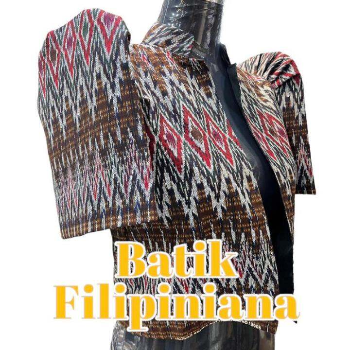 Batik Filipiniana Bolero | Batik Modern Filipiniana Blazer Sleeves ...