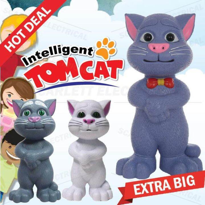 Battery Operated Talking Tom Cat Intelligent Touch Record Story Tell ...